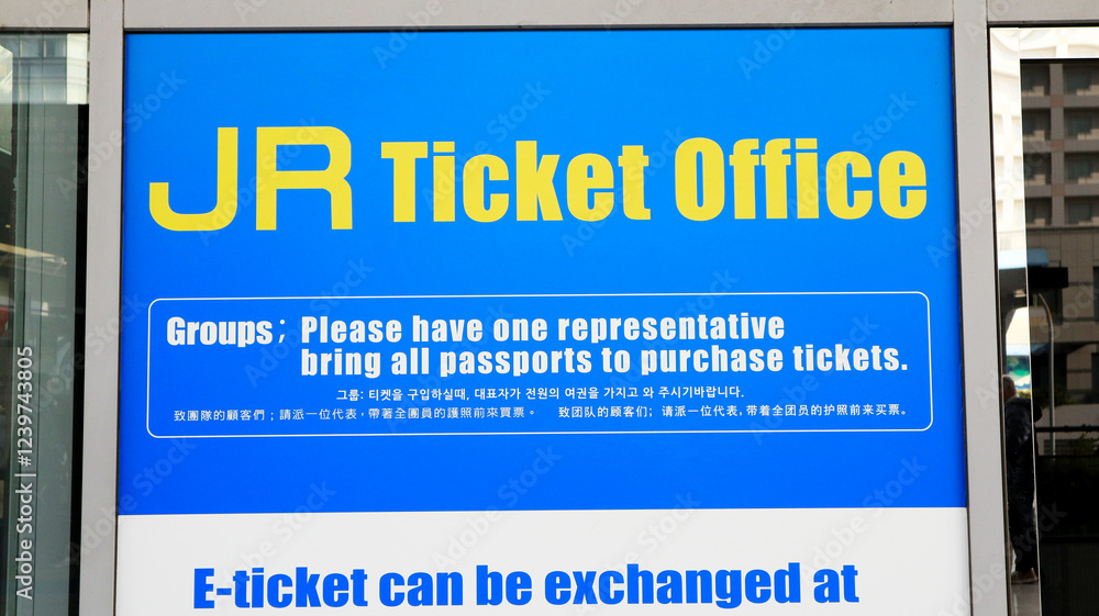 JR Ticket office and their route map from Kansai Airport , Osaka, Japan ...