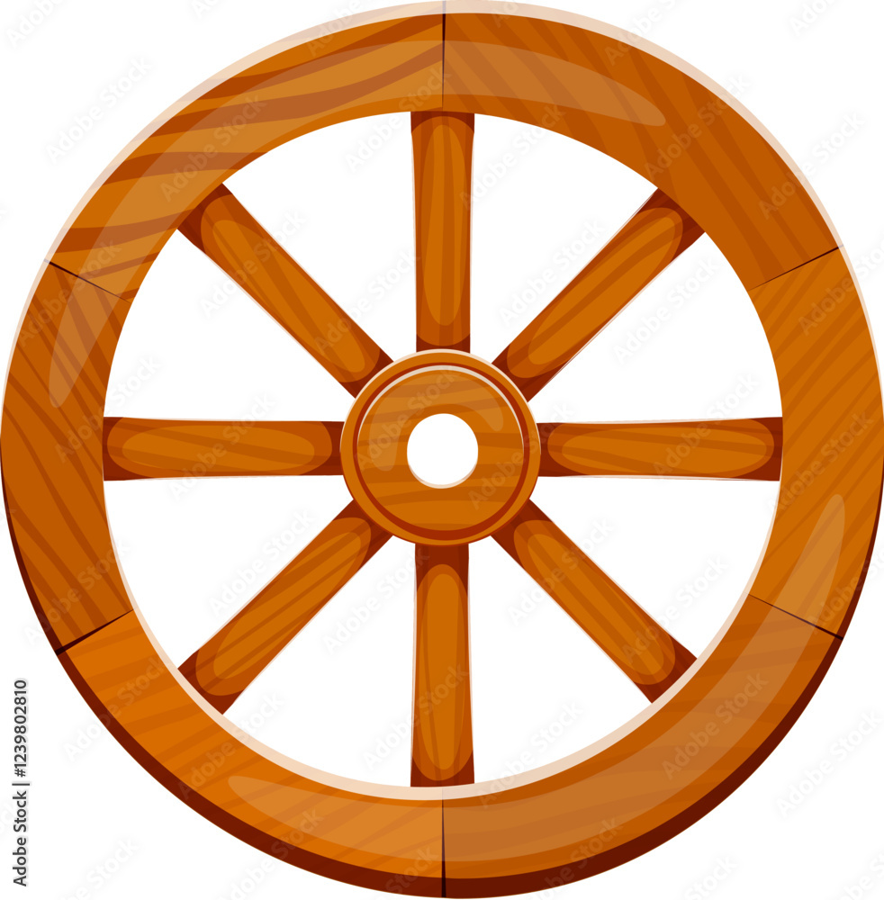 Letter O as Wooden wagon wheel. Cowboy font, wild west typeface ...