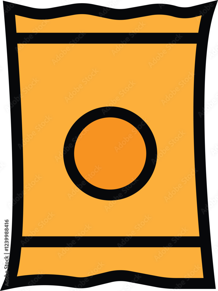 Snack packet icon in sleek design, representing packaged food, chips ...