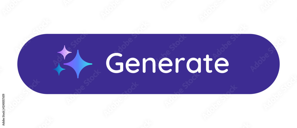 Ai Button Generate Design Click To Generative Ai Artificial Intelligence User Interface Rounded