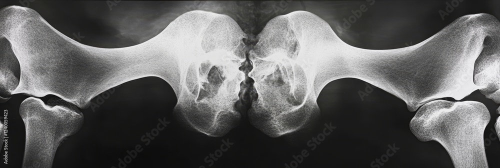 X-ray of a patient with a torn meniscus of the knee joint in a man and ...