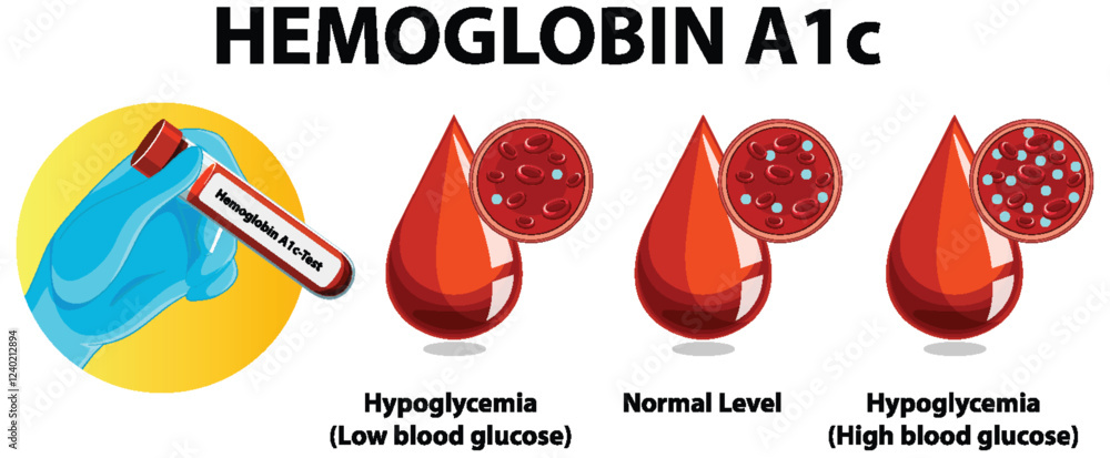 Understanding Hemoglobin A1c Levels Stock Vector | Adobe Stock