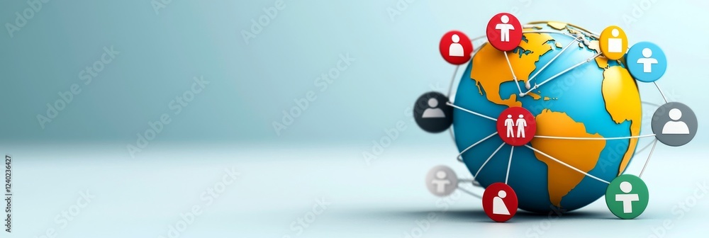 ESG governance community concept. Global connections represented by a ...