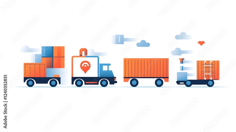 Comprehensive set of container loading freight transport monitoring and ...