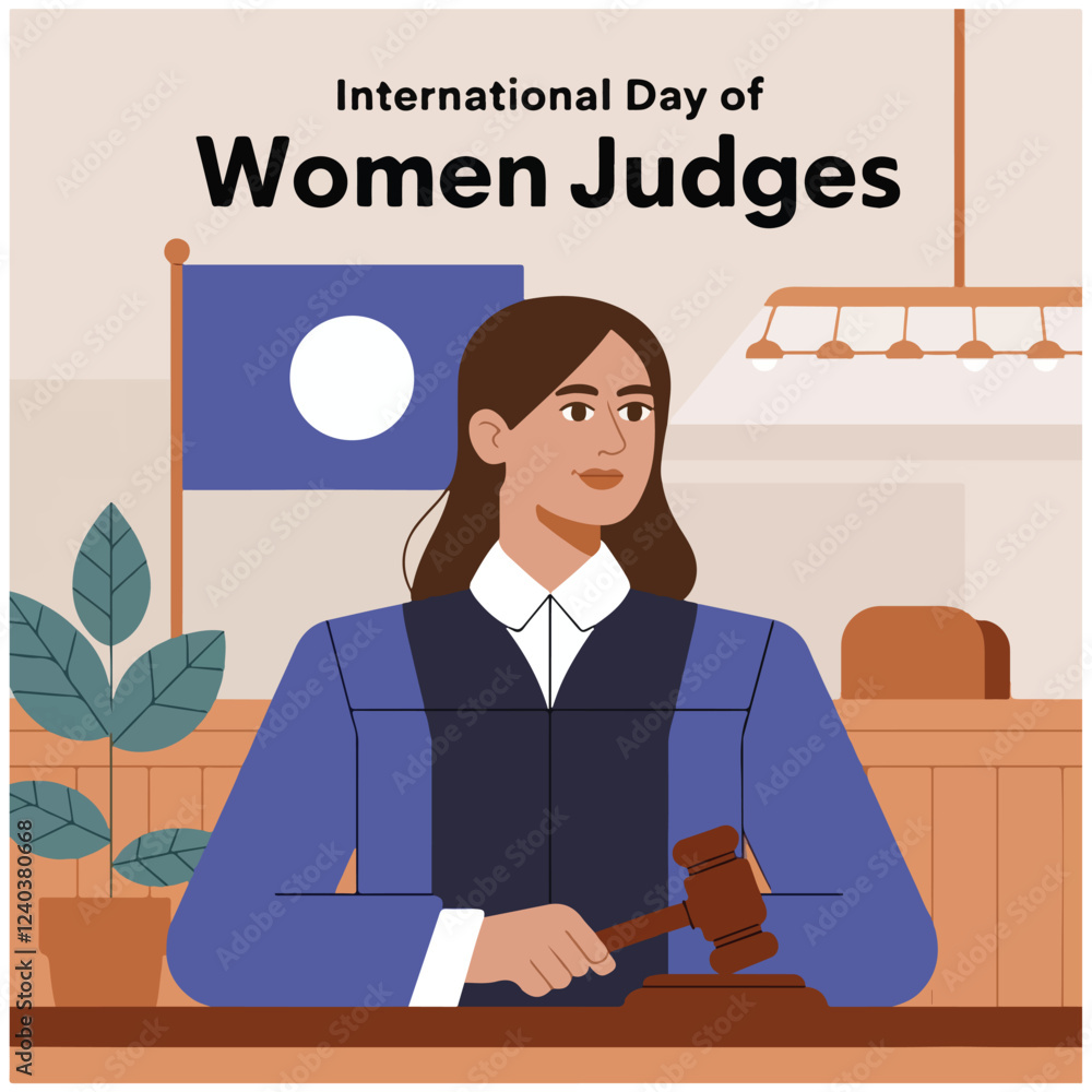 International Day of Women Judges flyer poster image10.eps Stock Vector ...