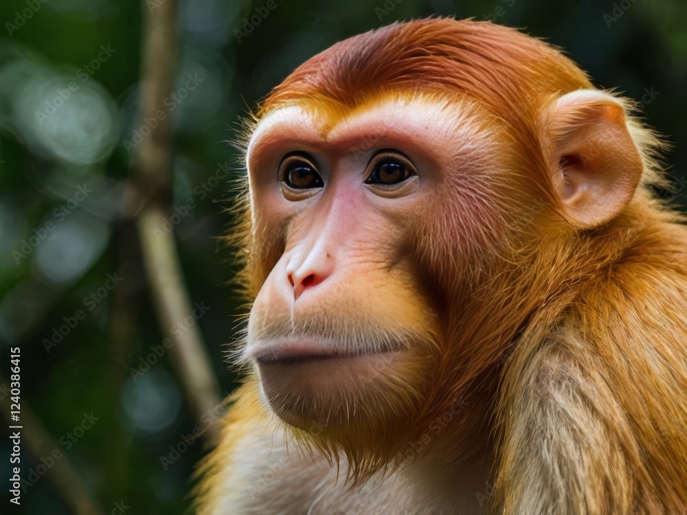 Proboscis Monkey: Recognizable by its large, bulbous nose, this monkey ...