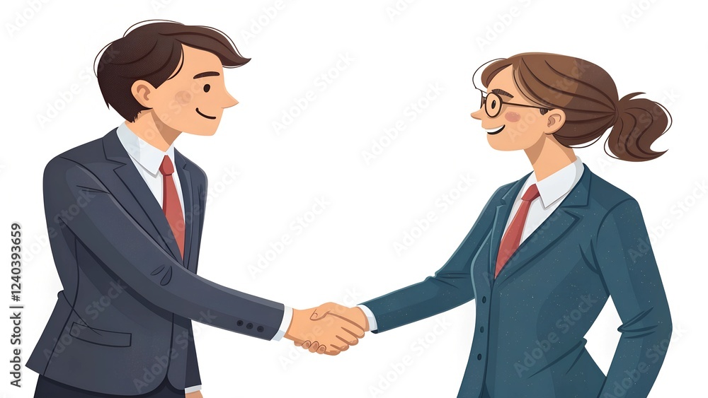 Business handshake agreement vector illustration isolated on white ...