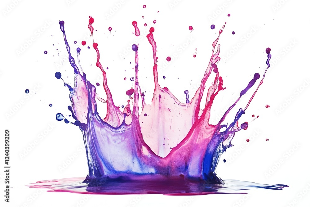 Vibrant Watercolor Splash: Colorful Clip Art Design Element for Digital ...