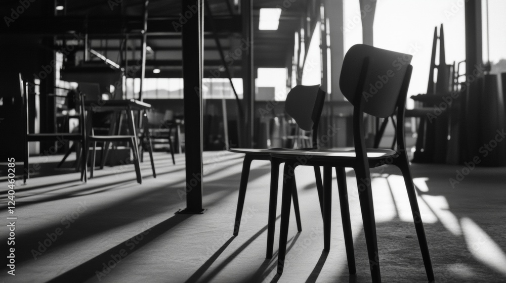 Industrial-Chic Workspace Design Ergonomic Desk Setup Highlighting Open ...