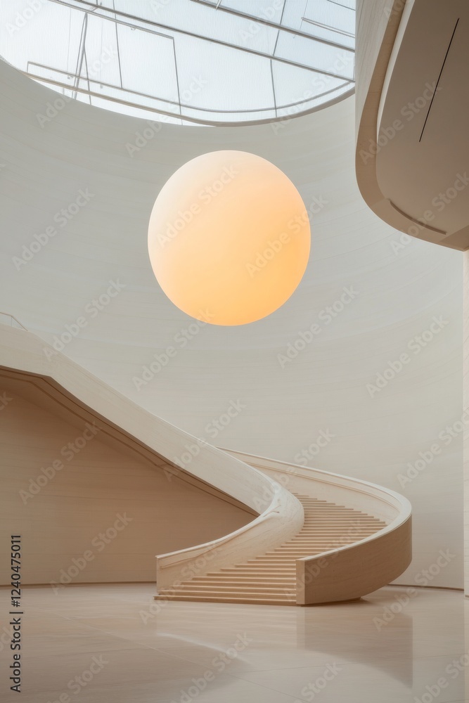 Surreal Golden Balloon Ascension Modern Architecture and Minimalist Design in Wellness Spaces ...