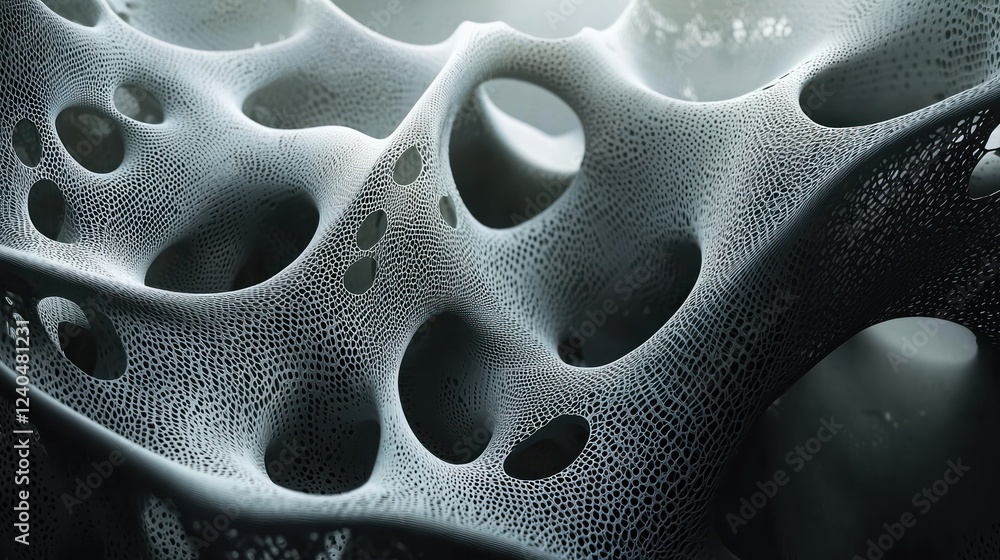 Parametric design: An abstract and complex structure with a fluid shape created through digital ...
