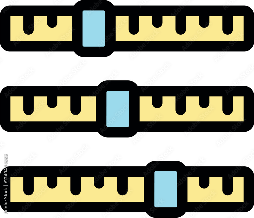 Adjusting parameters with three horizontal sliders, featuring a scale and control button ...