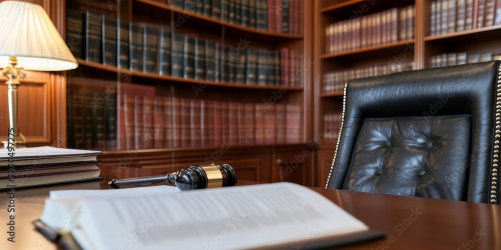 Neo-Traditional Reading Room Design Leather-Bound Volumes and Wooden ...