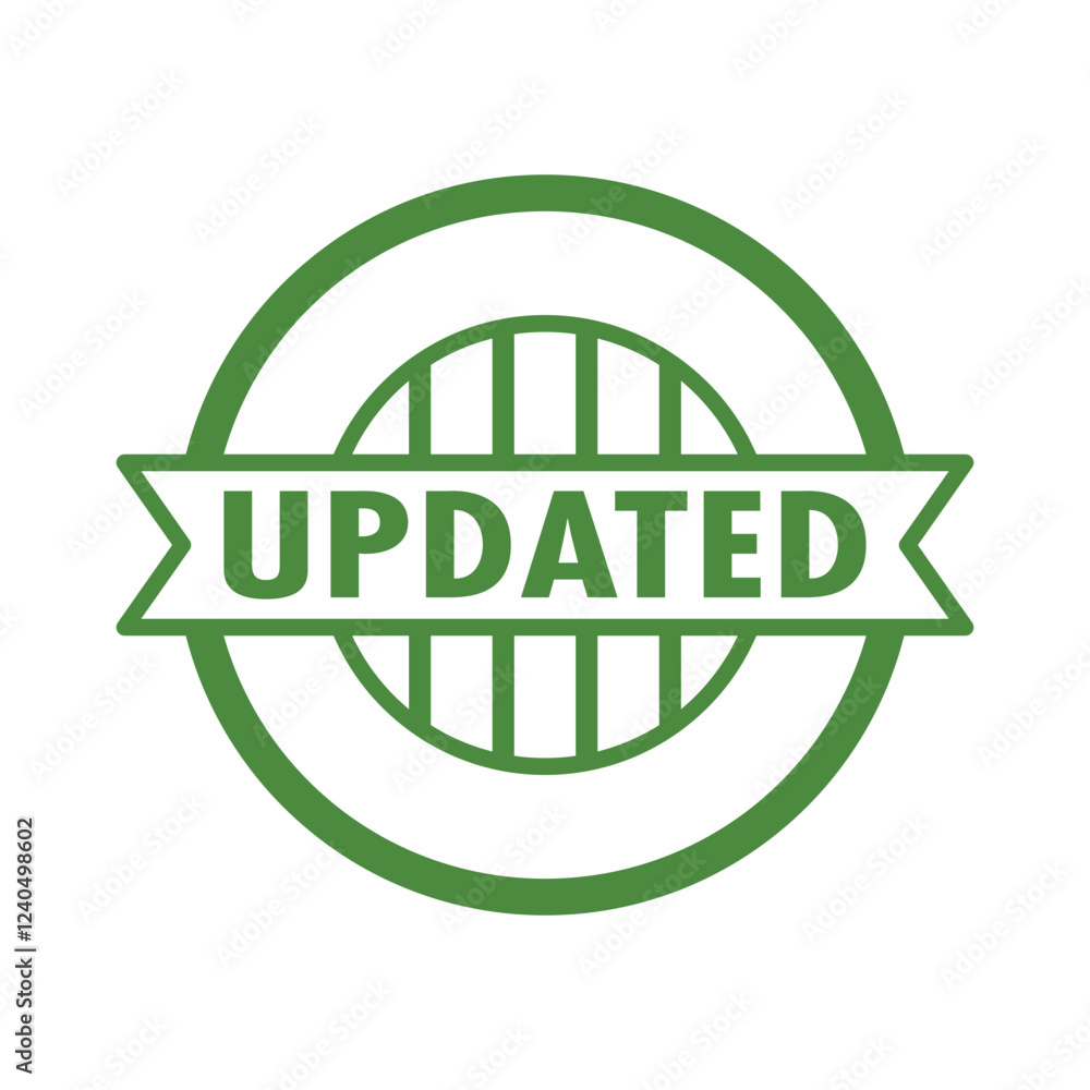 updated rubber stamp ribbon vector icon sticker label minimalist design ...