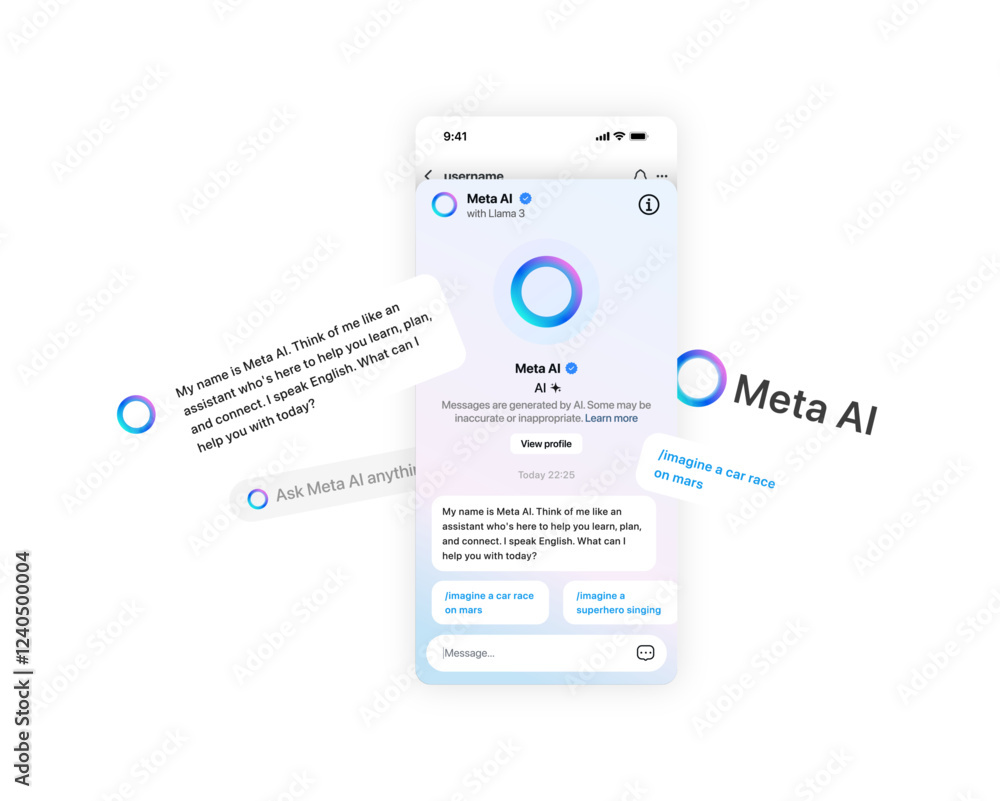 instagram new update 2025 with Meta AI - Light and dark mode, Instagram social network app UI ...