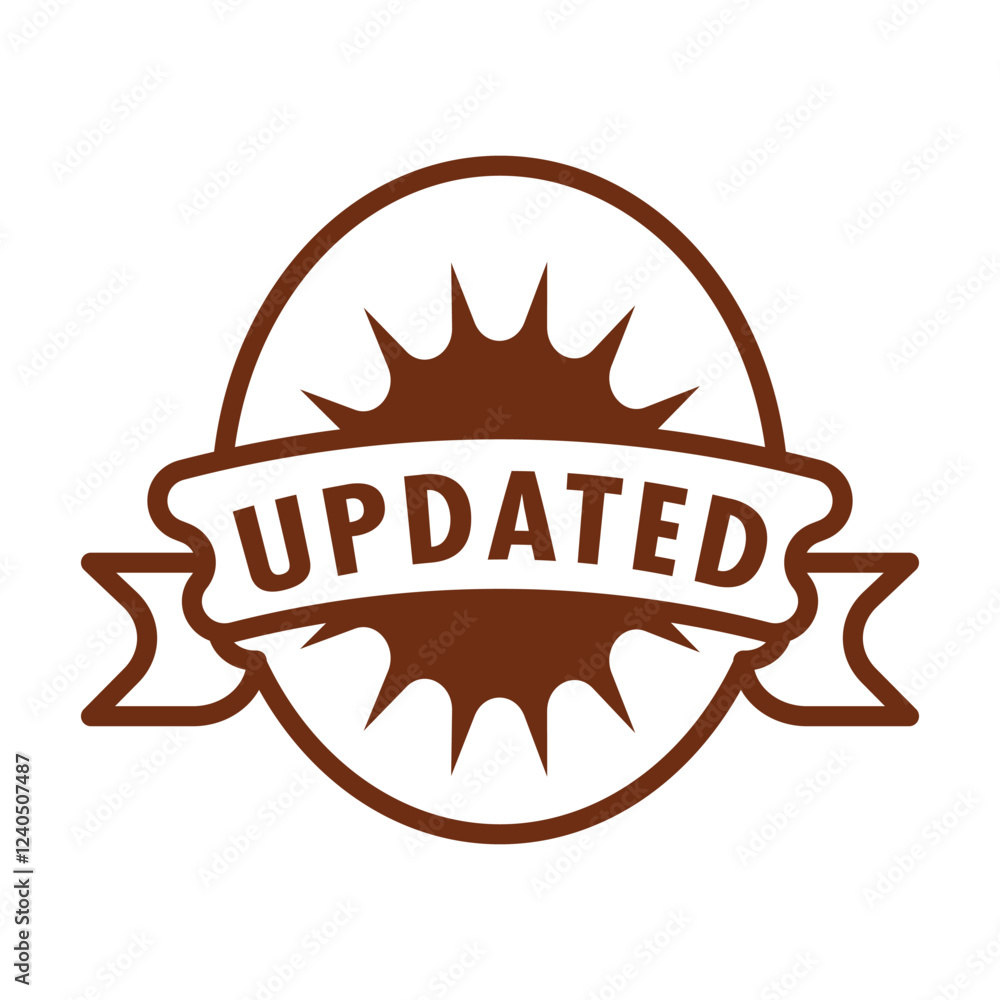updated rubber stamp ribbon vector icon sticker label minimalist design ...