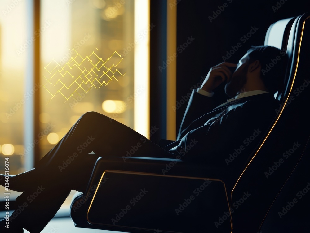 Professional growth reflection modern office realistic photography ...