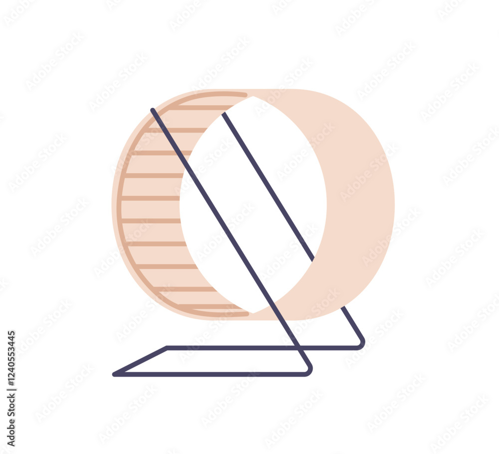 Hamster wheel for exercise and play. Circle round spinning pet ...