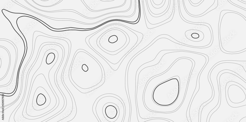 Abstract world map with black and white Ariel view contour wave line ...