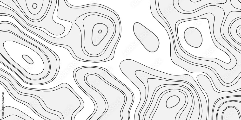 Abstract world map with black and white Ariel view contour wave line ...