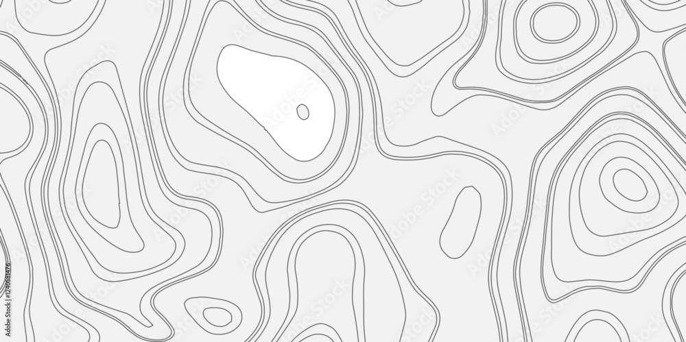 Abstract world map with black and white Ariel view contour wave line ...