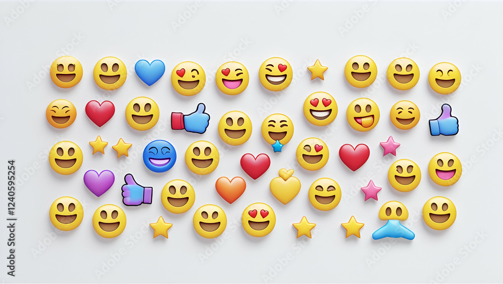 Funny Cartoon Emoji & Emoticons Set – Facial Expressions & Reactions ...