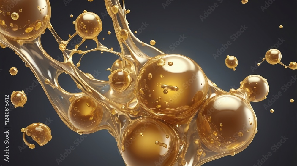 skin cell. gold serum molecules through the skin layer and reduce up ...