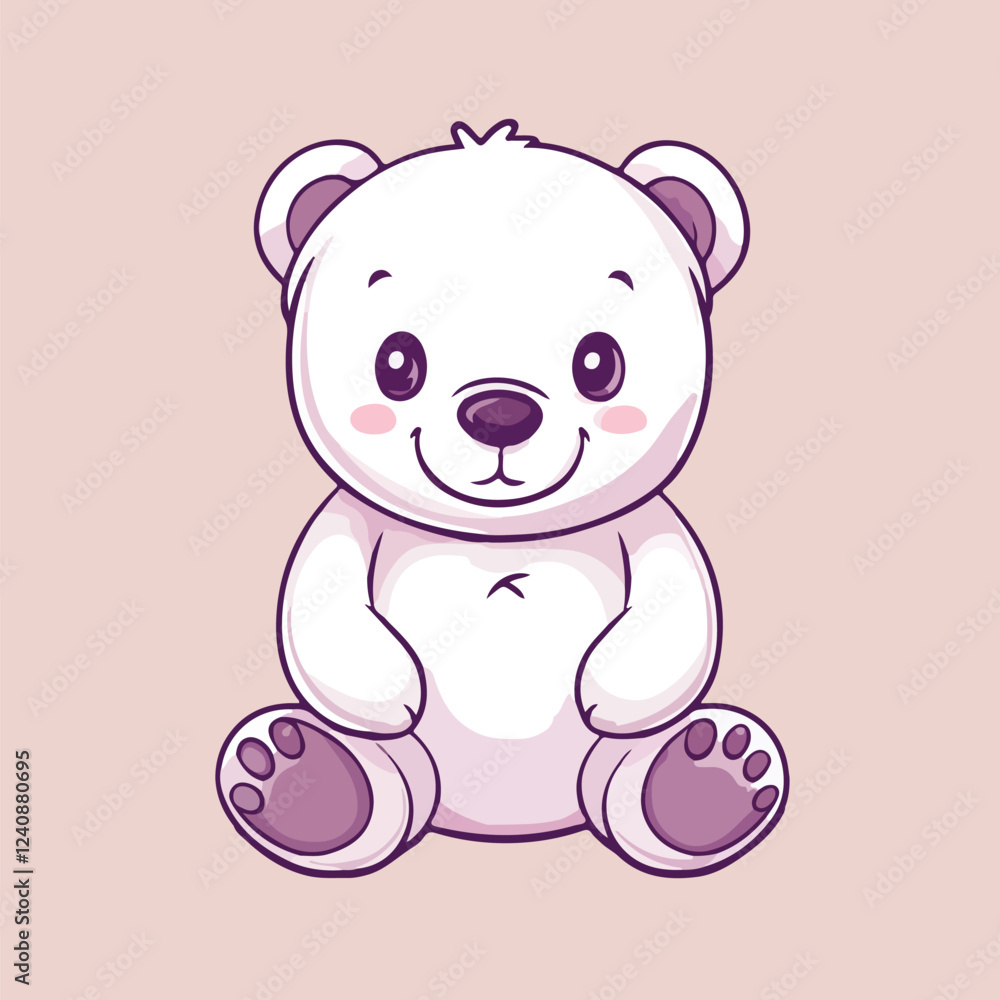 teddy bear clipart vector illustration Stock Vector | Adobe Stock