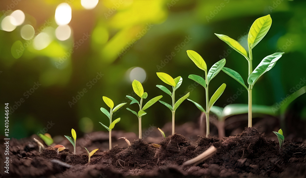 Illustration of plant growth stages from seed to mature plant ...