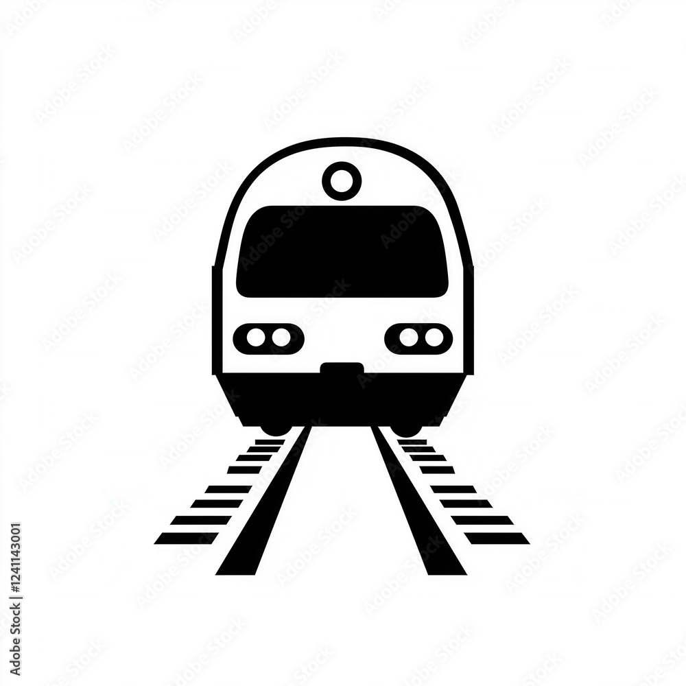 simple train icon white background Stock Illustration | Adobe Stock