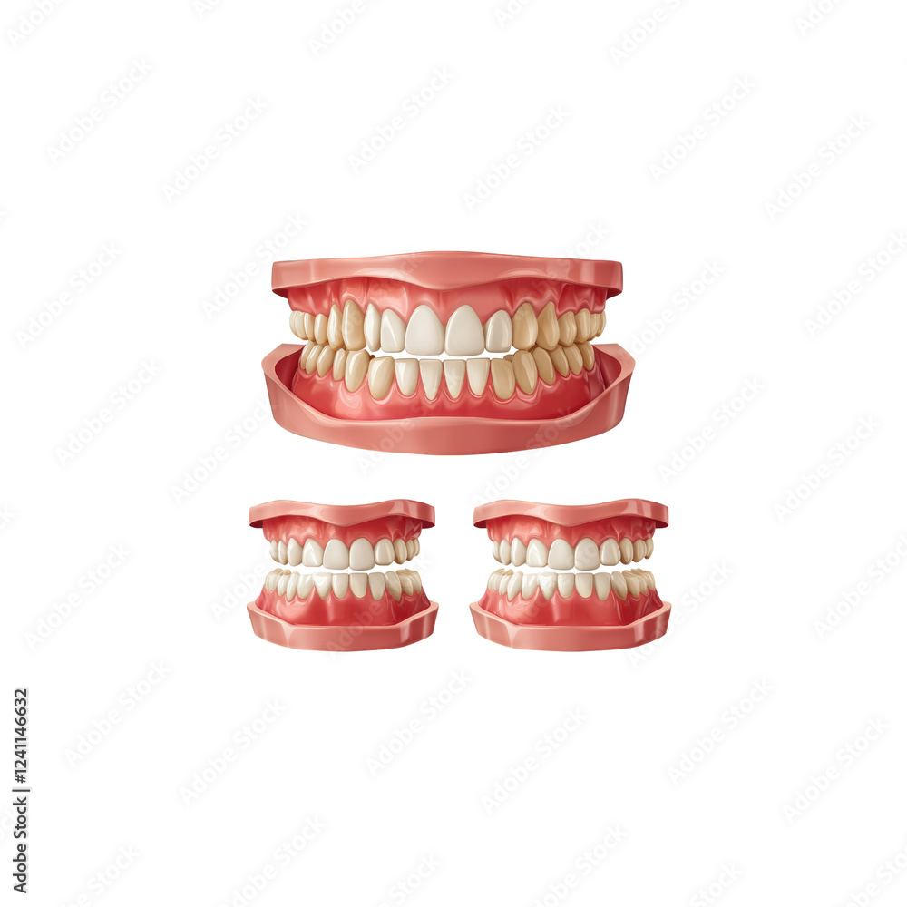 Realistic Anatomy Models of Human Teeth and Gums for Education Stock ...