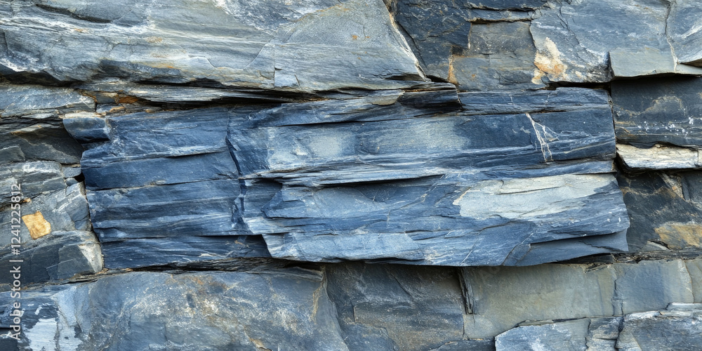 Slate stone background with deep gray and blue hues, layered ...