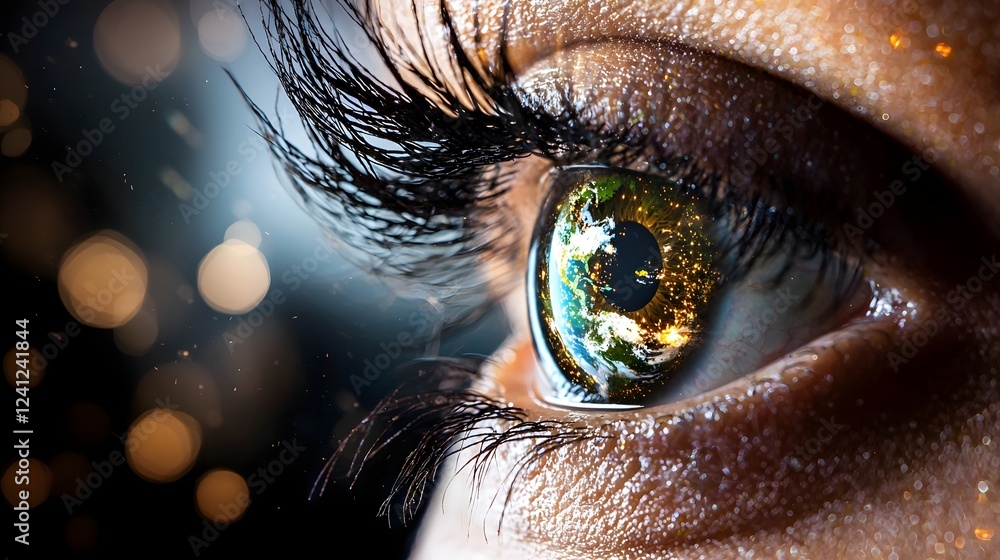 Visionary Perspective An eye gazing outward with the iris replaced by a ...