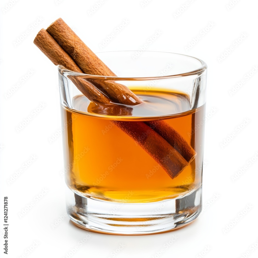 Rakomelo cocktail with warm raki honey and cinnamon served in a small ...