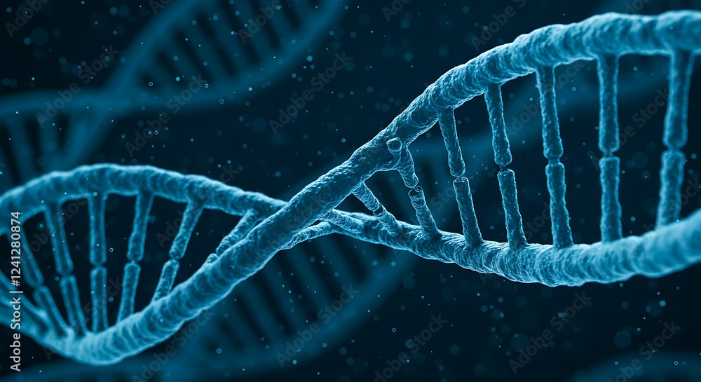 Stunning 3d Dna Strand Image Blue Genetic Code Stock Illustration ...
