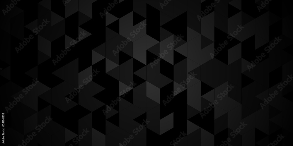 Vector black, gray overlapping cube square low polygon texture ...