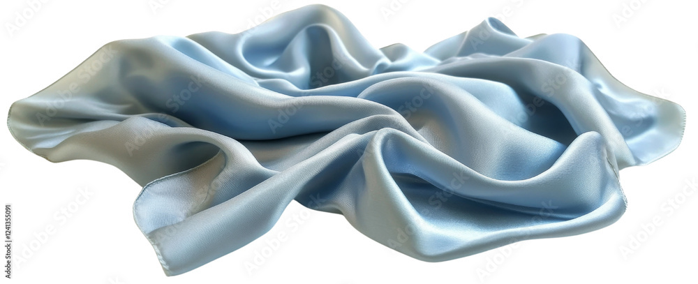 PNG Elegant Light Blue Satin Fabric, transparent background Stock Photo ...