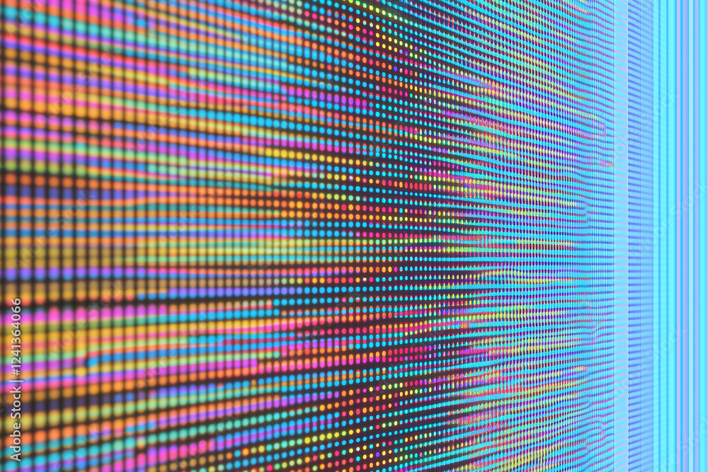 Vibrant RGB screen effect with colorful pixel misalignment creating ...