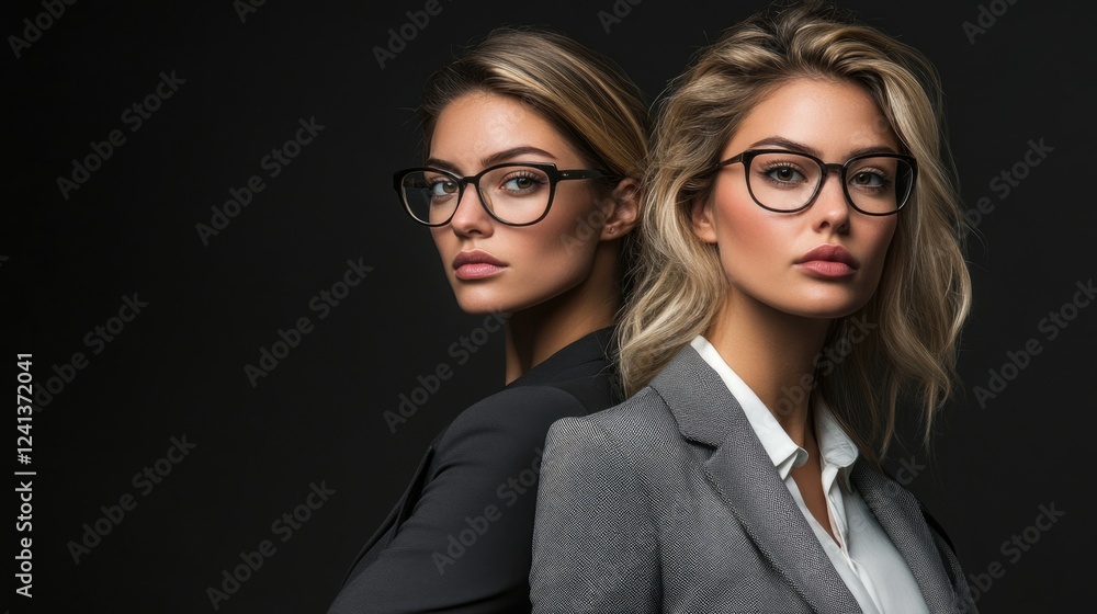 Professional businesswomen displaying confidence and readiness for work ...