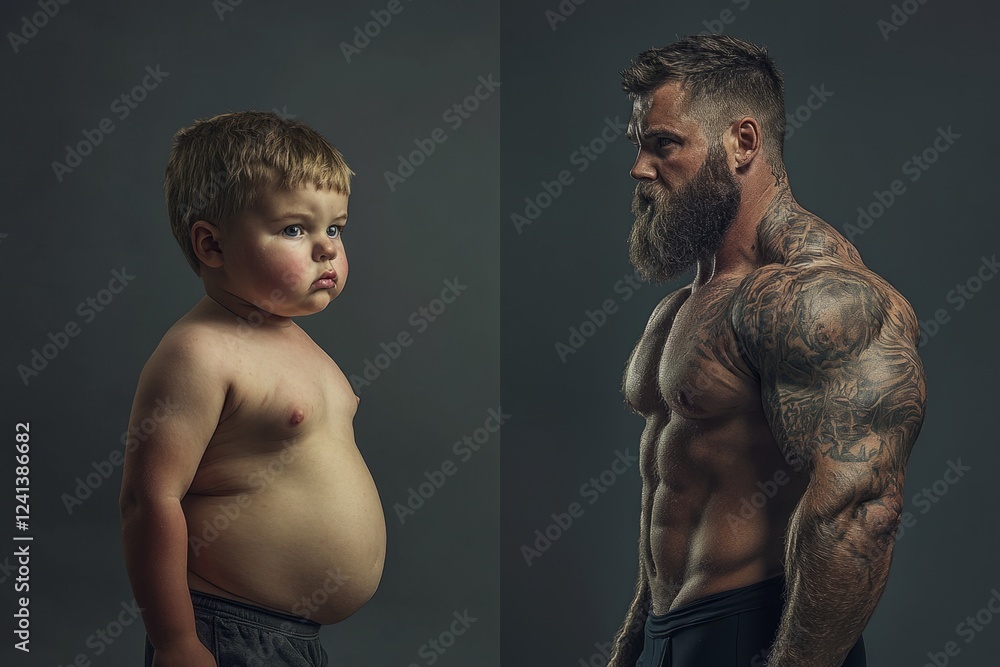 Dramatic before and after photo showing a stark contrast between an ...