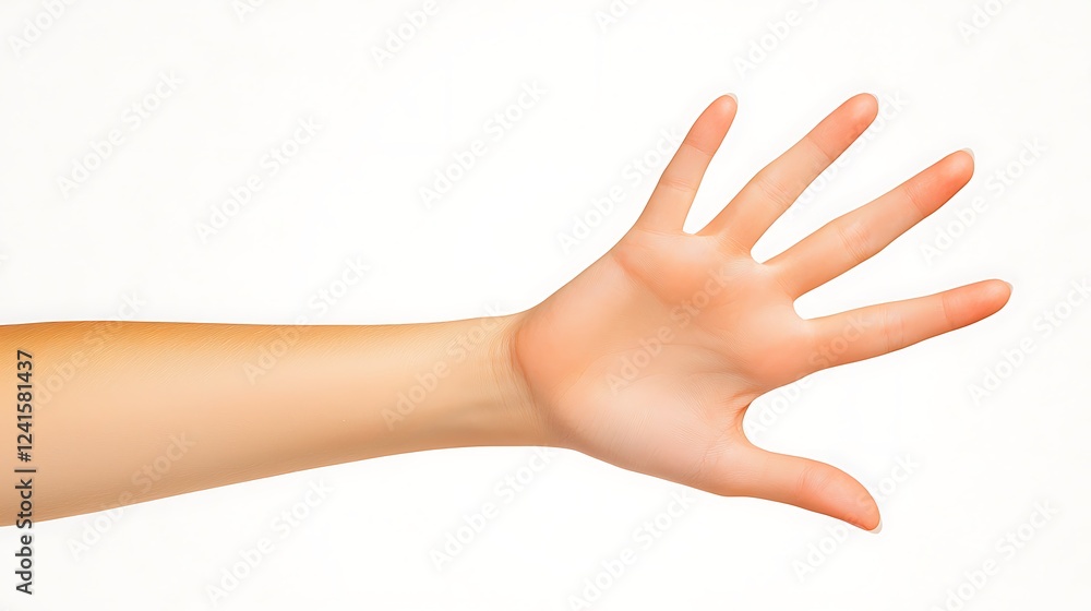 Open Hand Gesture, Isolated on White Background Stock Photo | Adobe Stock