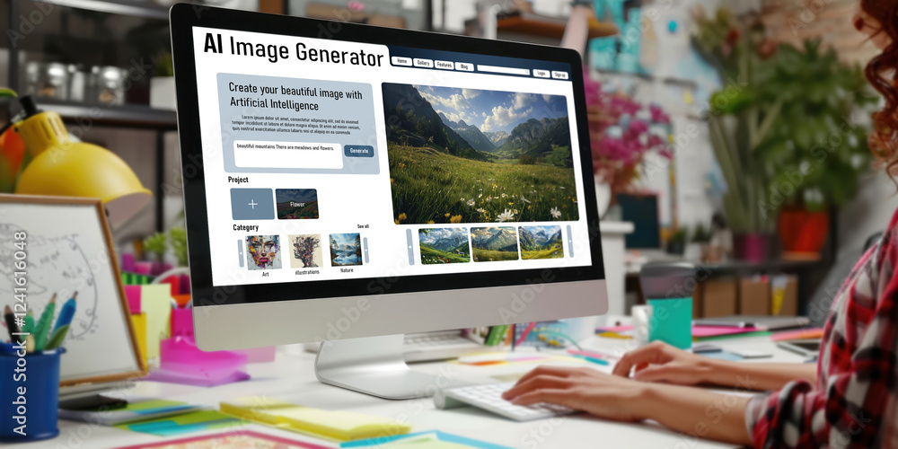 AI image generator software provide picture to graphic designer and ...