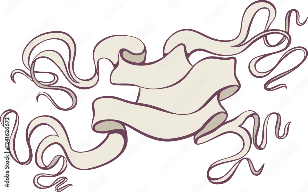 Parchment scroll banners, vintage paper clipart, medieval scrolls ...