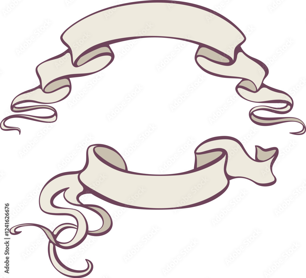 Parchment scroll banners, vintage paper clipart, medieval scrolls ...