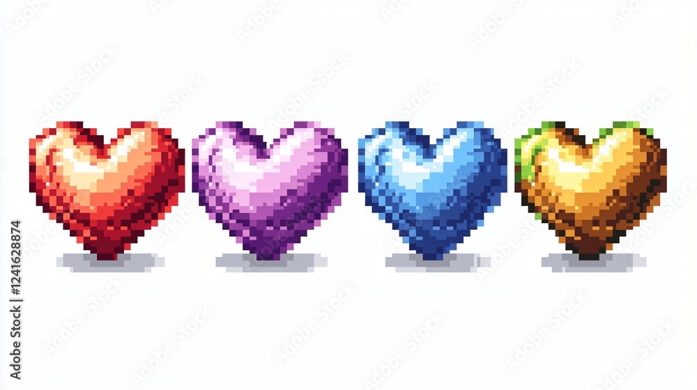 Four Hearts Representing Multiple Dimensions of Affection and Love in ...