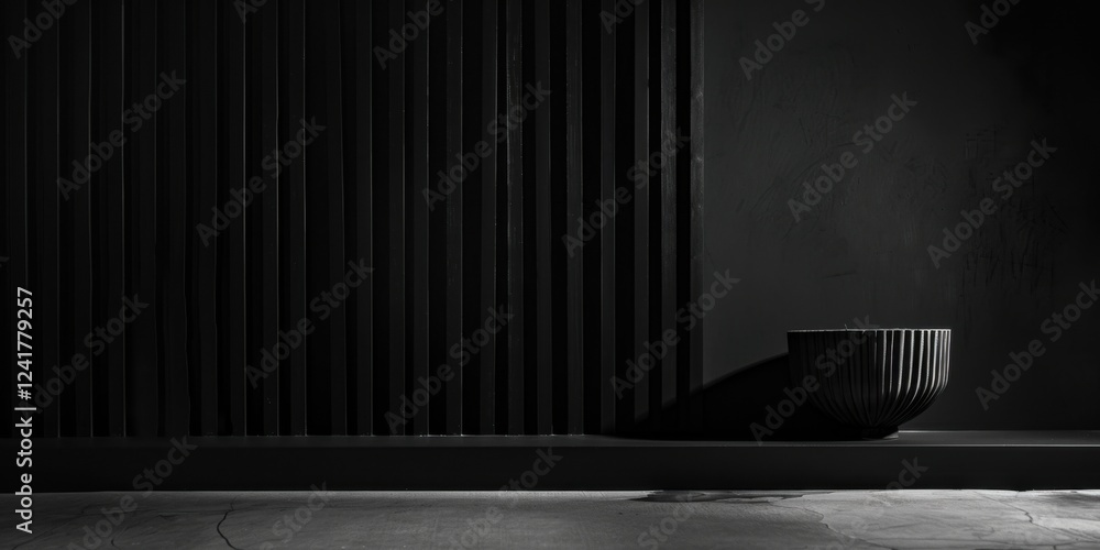 An elegant and refined scene against a pure black background, Intricate ...