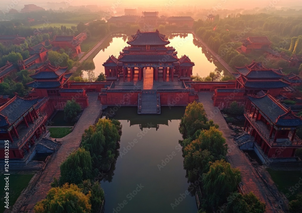 Bird's Eye View of Yuyuan Garden, Shanghai, China - Traditional Chinese ...
