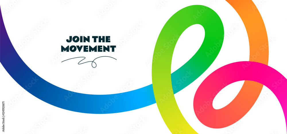 Abstract Color Background with Dynamic Gradient Lines. Vector 3D Curve ...