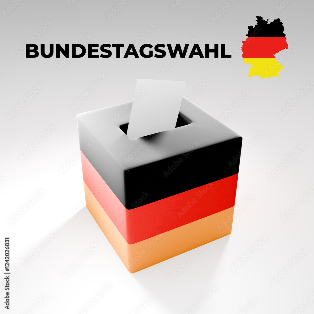 Ilustración de Stock Bundestagswahl 2025, German Federal Election ...