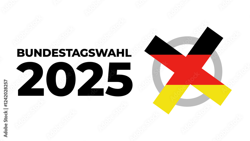 Bundestagswahl 2025, German Federal Election. Ballot box with German ...